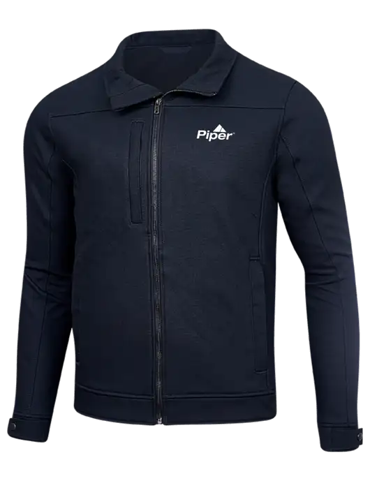 Cornerstone Navy Duck Bonded Soft Shell Jacket w/Piper Logo